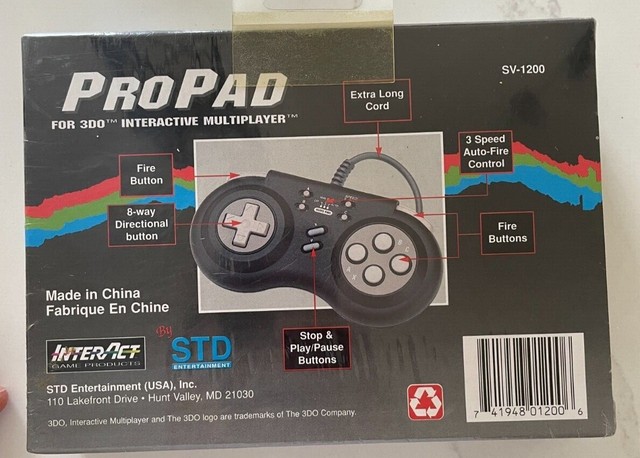 ProPad Controller for Panasonic 3do Interactive Multiplayer Pro Pad for ...