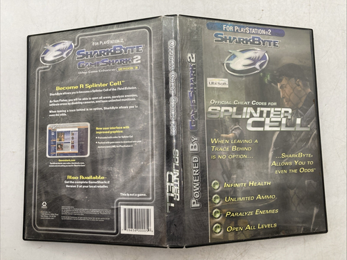 Splinter Cell Gameshark PS2 Shark Byte Codes Playstation 2 Near Mint ...