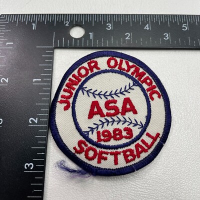 Vintage 1983 JUNIOR OLYMPIC SOFTBALL ASA Patch 261F | eBay