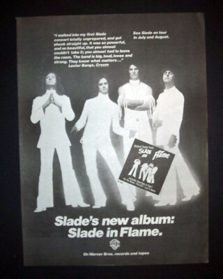 Slade In Flame 1975 Short Print Poster Type Ad Promo Advert | eBay