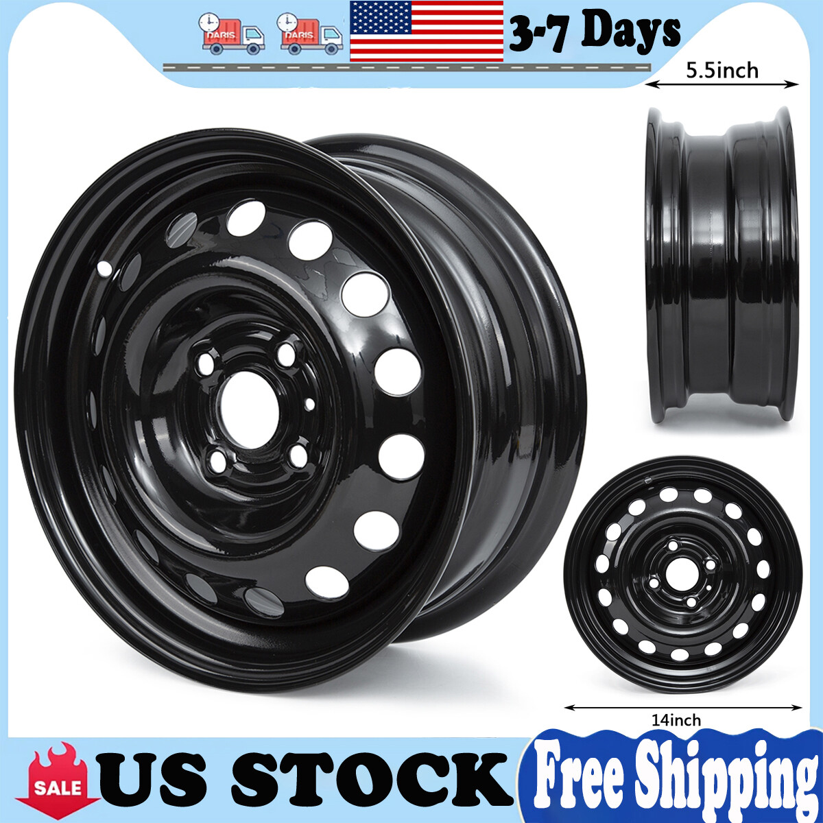 For Hyundai Accent 2006-2017 New 14inch Replacement Wheel Steel Rim ...