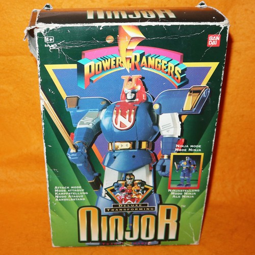 JOUET ROBOT NINJOR VINTAGE 1995 BANDAI SABAN'S POWER RANGERS DELUXE ...