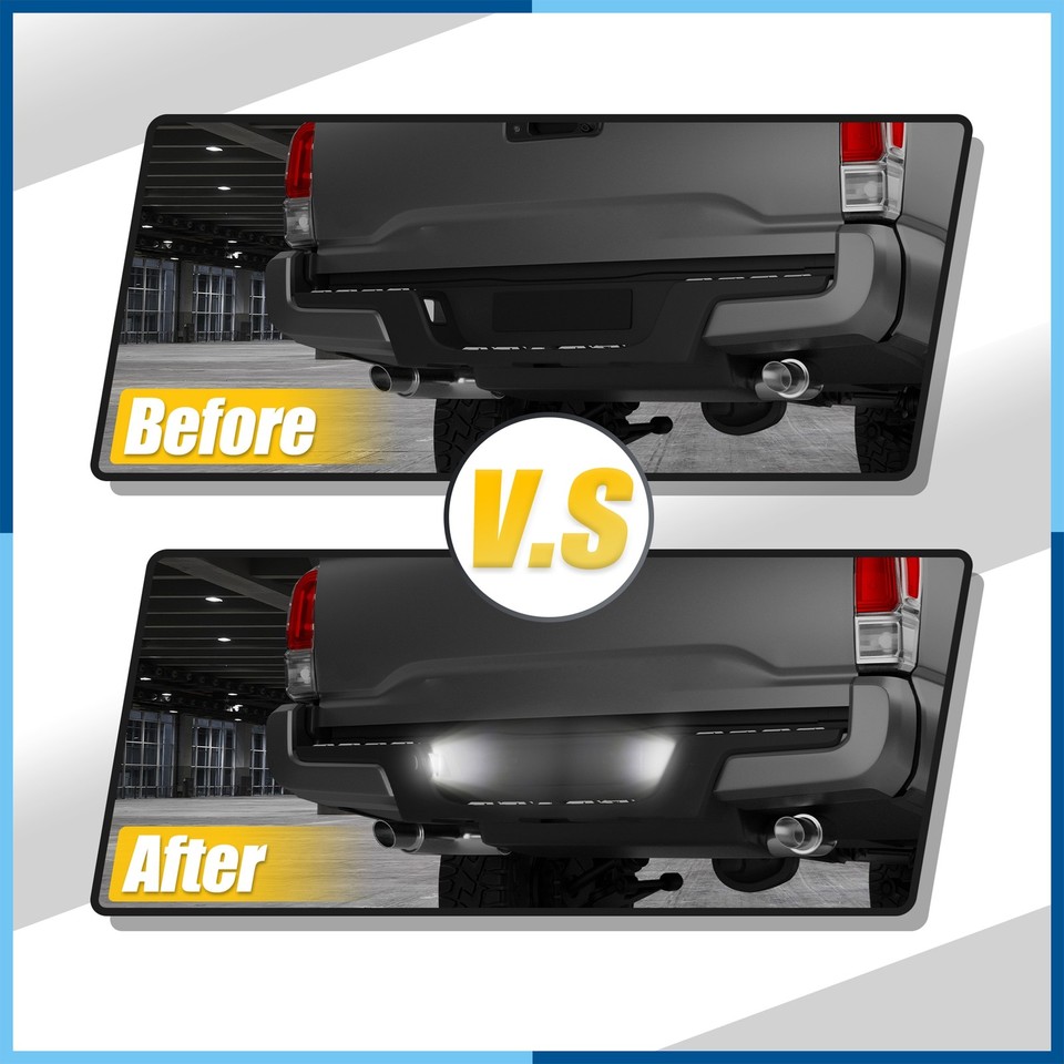 2pcs LED License Plate lamp Assembly for Dodge for RAM 1500 6000K White ...