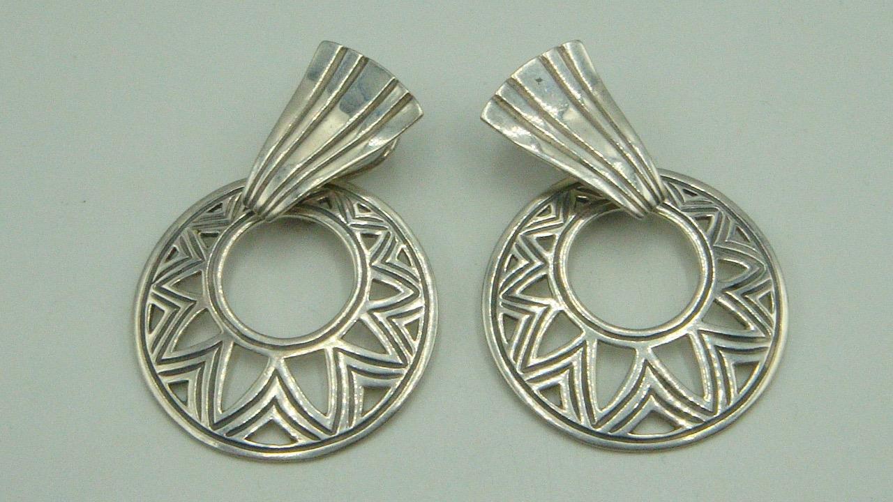 HTF Retired James Avery Sterling Silver Geometric Cir… - Gem