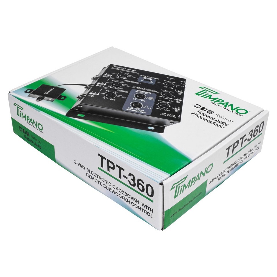 TIMPANO 3 WAY ELECTRONIC CROSSOVER TPT-360 6 CHANNEL W/ SUBWOOFER ...