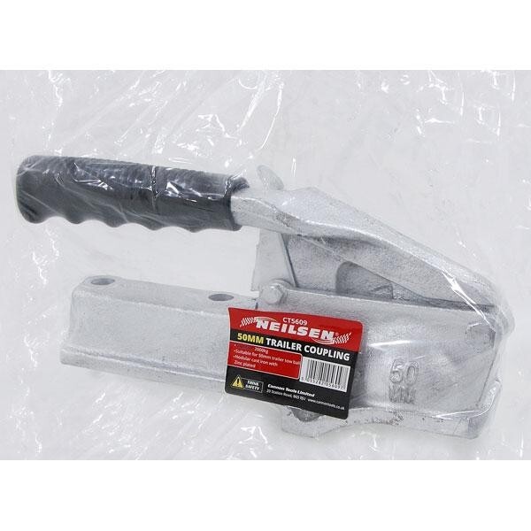 Neilsen Heavy Duty 50mm Trailer Coupling Hitch 2 Bolt Zinc 2000kg Tow ...