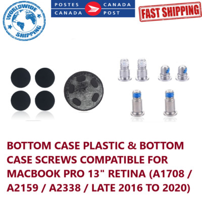 BOTTOM CASE PLASTIC & BOTTOM CASE SCREW FOR APPLE MACBOOK A1708 A2159 ...