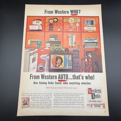 Western Auto Retail Store 1964 Vtg Print Ad 10"x13.5" defunct retail ...