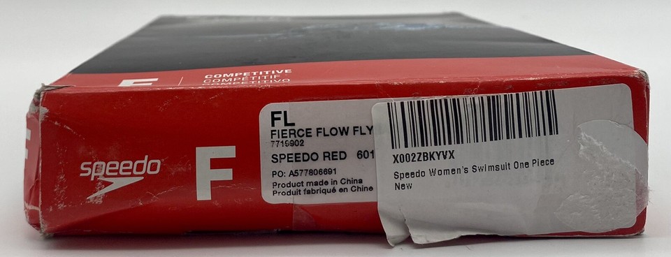 Speedo Fierce Flow Flyback Size 22 - RED swimsuit Girls Youth Women's ...