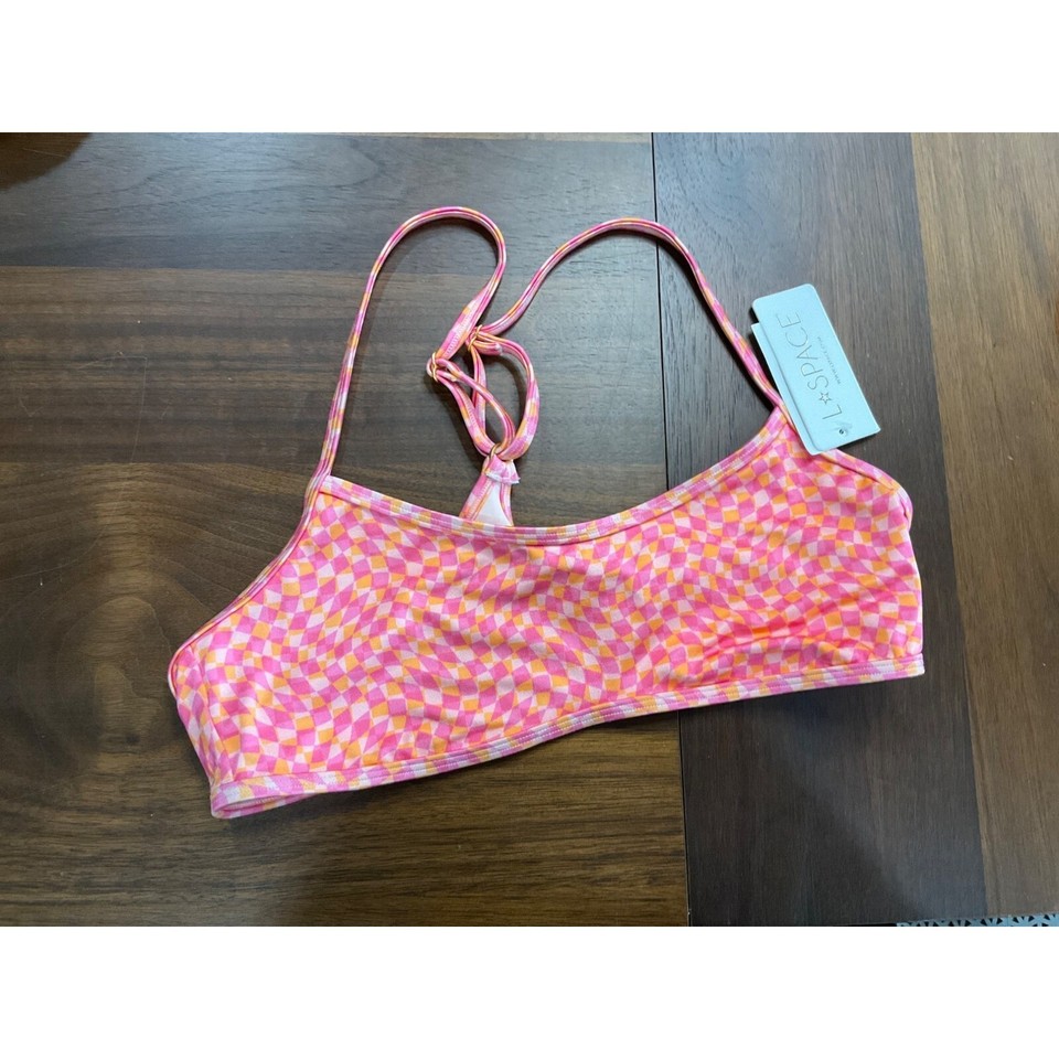 L*Space Pamela Bikini Top in Heat Waves Large New Womens Swimsuit | eBay UK