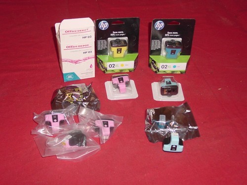 Hewlett Packard Printer Ink Cartridge #02 Assortment Magenta Yellow ...