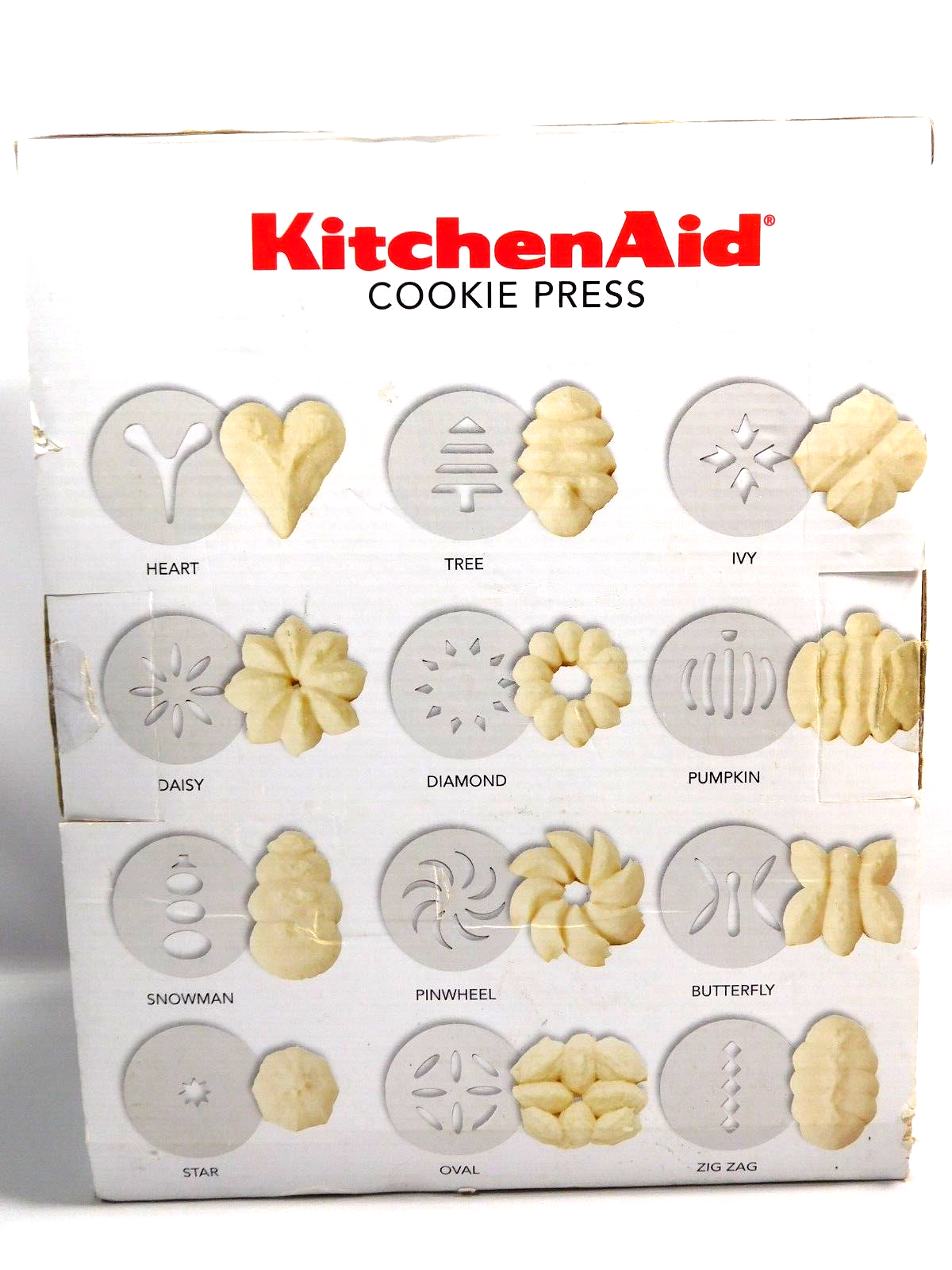 KitchenAid Cookie Press Set 12 Disc Stainless Steel/Black NEW **read ...