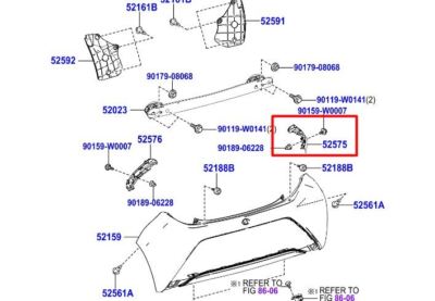 Genuine Toyota Aygo 2014-Rear Bumper RH Bracket 52575-0H031 | eBay.de
