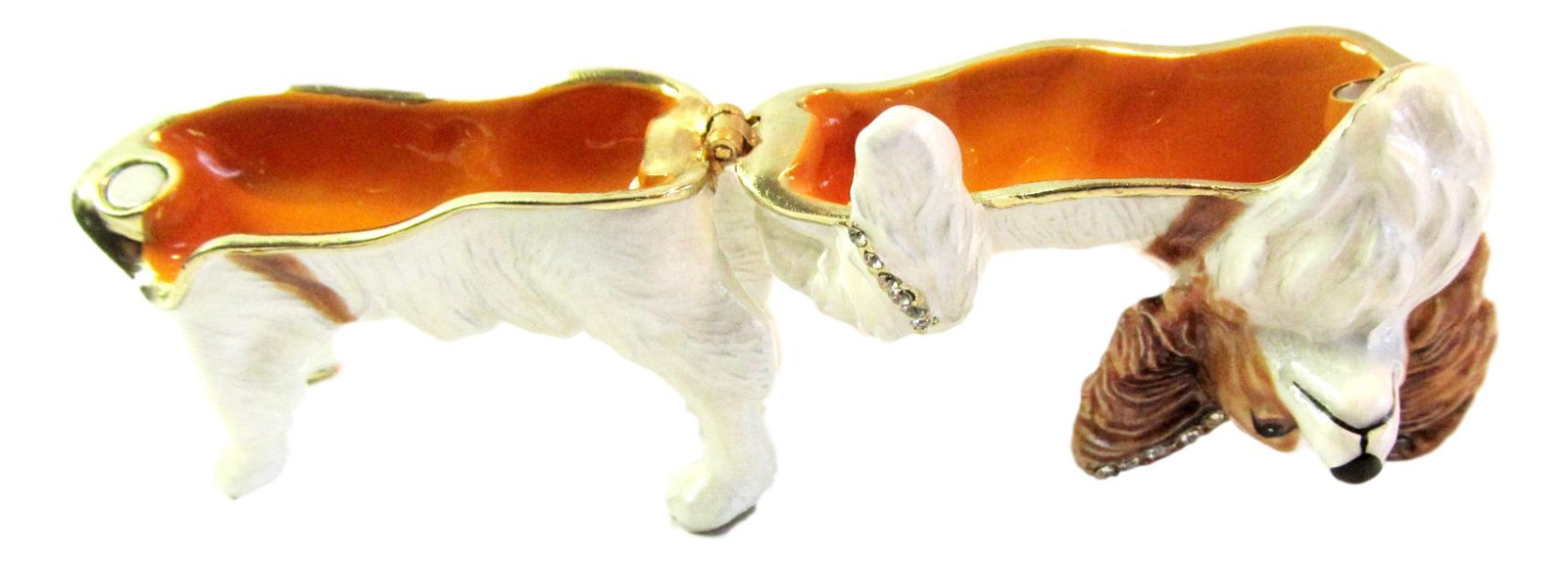 Papillon - Jewelled Dog Trinket Box or Figurine Approx 7cm H x 6.5cm L ...