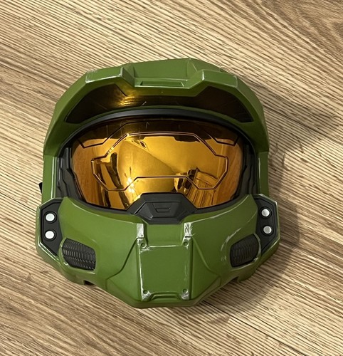 LICENSED HALO MASTER CHIEF CHILD FACE MASK HALF HELMET COSTUME ...