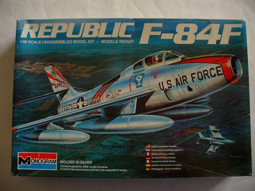 Monogram 1/48 In Scale Republic F-84F Model Kit #5437 Factory Sealed ...
