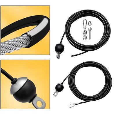 Steel Wire Rope Gym Machine Attachments Dia 5M 78.7inch Thread Cord ...