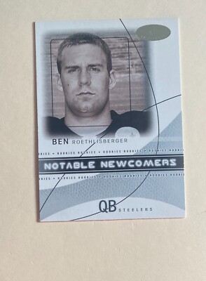 2004 Hot Prospects Notable Newcomers #3NN Ben Roethlisberger Rookie RC ...