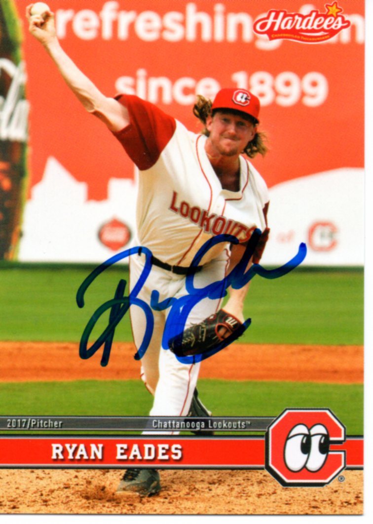 Ryan Eades 2017 Chattanooga Lookouts Signed Card | eBay