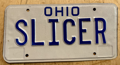 OHIO VANITY LICENSE PLATE " SLICER " OH SLICE DICE GOLF GOLFER HOOK ...