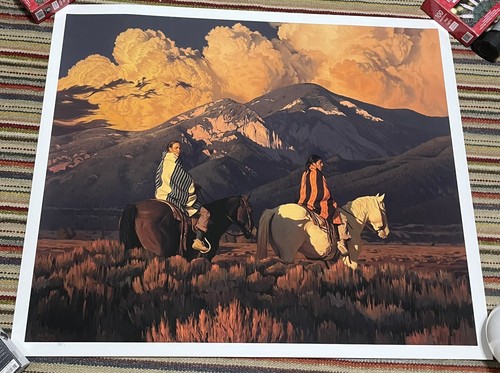 HTF Mark Maggiori The Sarapes Cowboy Southwest Fine Art Print Signed ...
