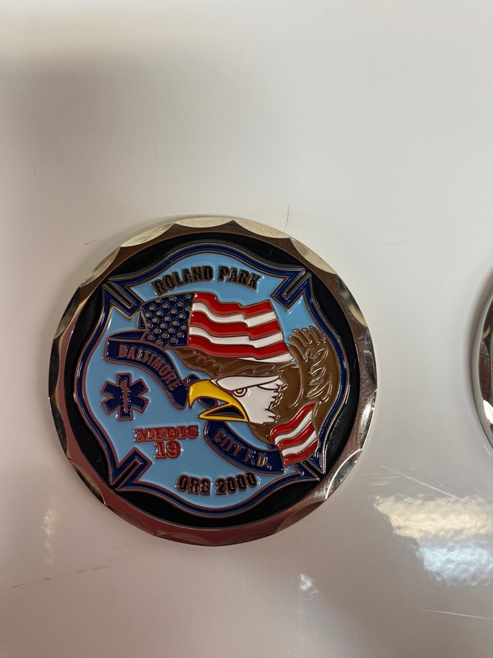Baltimore City Fire Department Roland Park Firehouse Challenge Coin | eBay