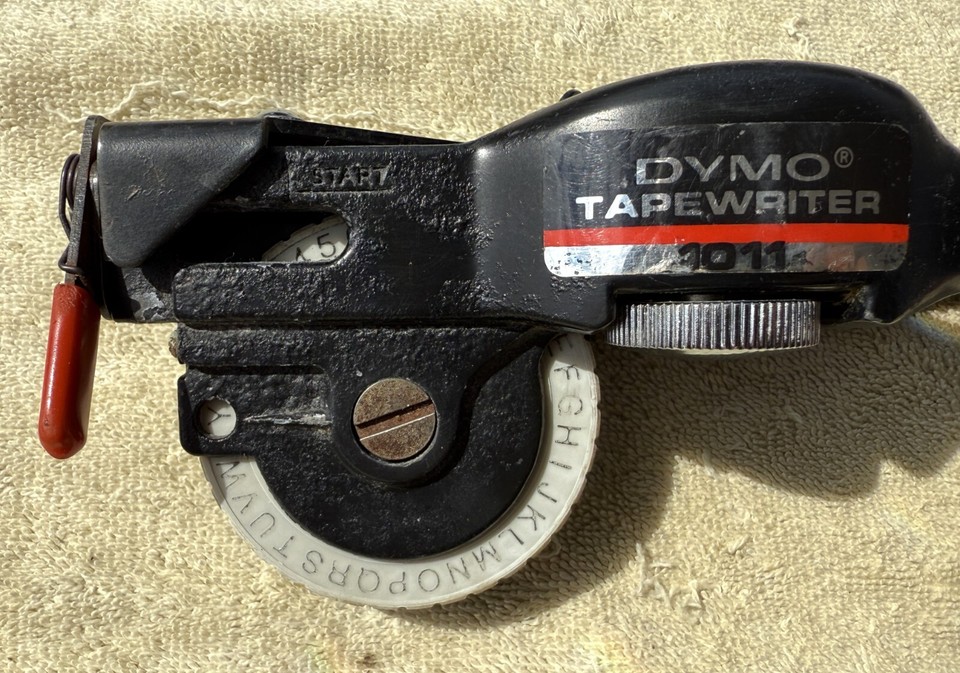 VINTAGE DYMO TAPEWRITER MODEL 1011 WITH 13 ROLLS OF TAPE AS PICTURED | eBay