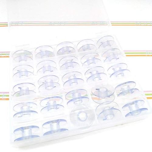 ACICE 25PCS in Bobbin Box Super Sewing Supplies for Plastic Bobbins ...