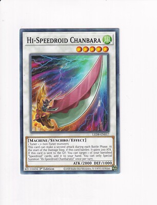 Yu-Gi-Oh Yugioh LEGENDARY DUELISTS SYNCHRO STORM HI-SPEEDROID CHANBARA ...