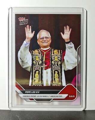 Pope Leo XIV 2025 Topps Now #POPE-1 Trading Card | eBay