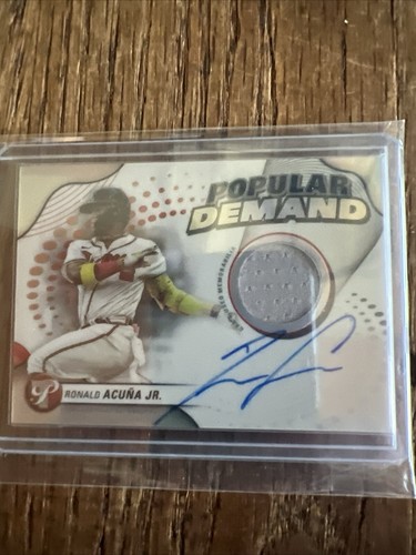 2023 Topps Pristine Ronald Acuna Jr Popular Demand Patch Auto DPAR-RA ...