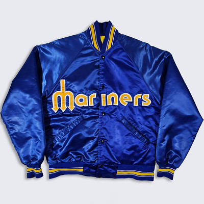 Seattle Mariners Vintage 80s Starter Satin Bomber Jacket - MLB Baseball ...