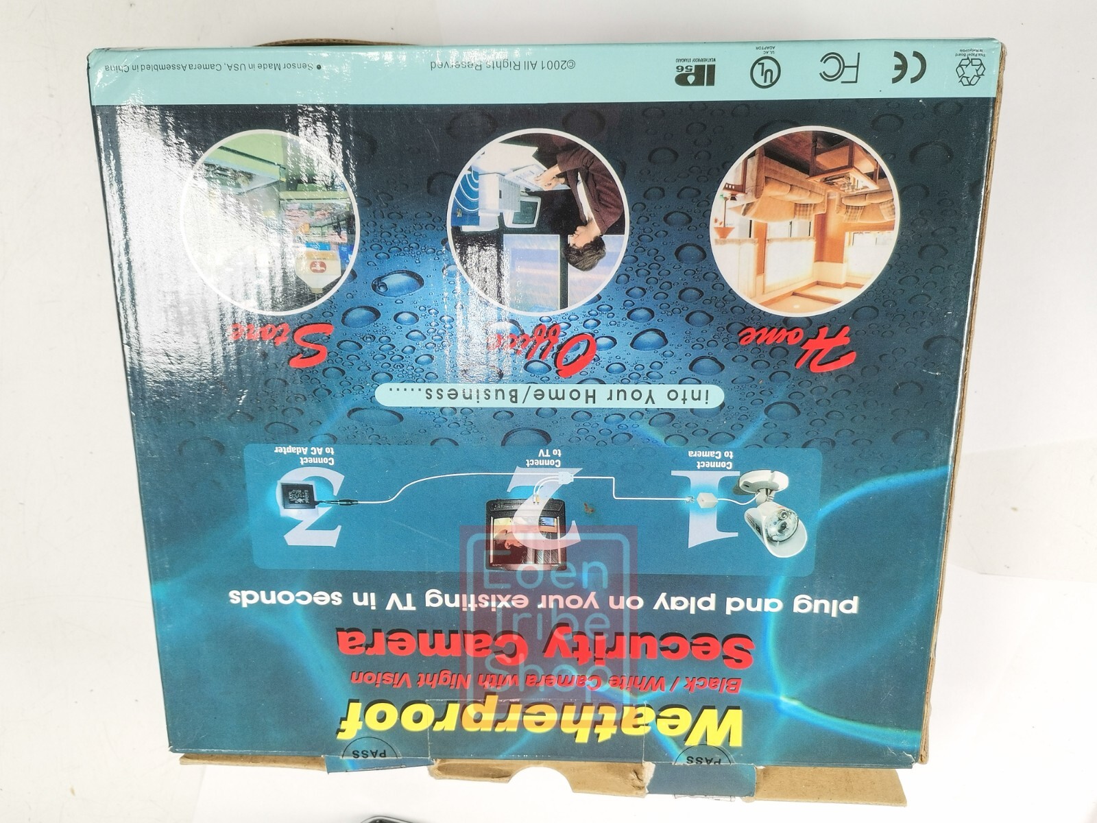 Weatherproof Single Security Camera-IP56- Black/White With Night Vision ...