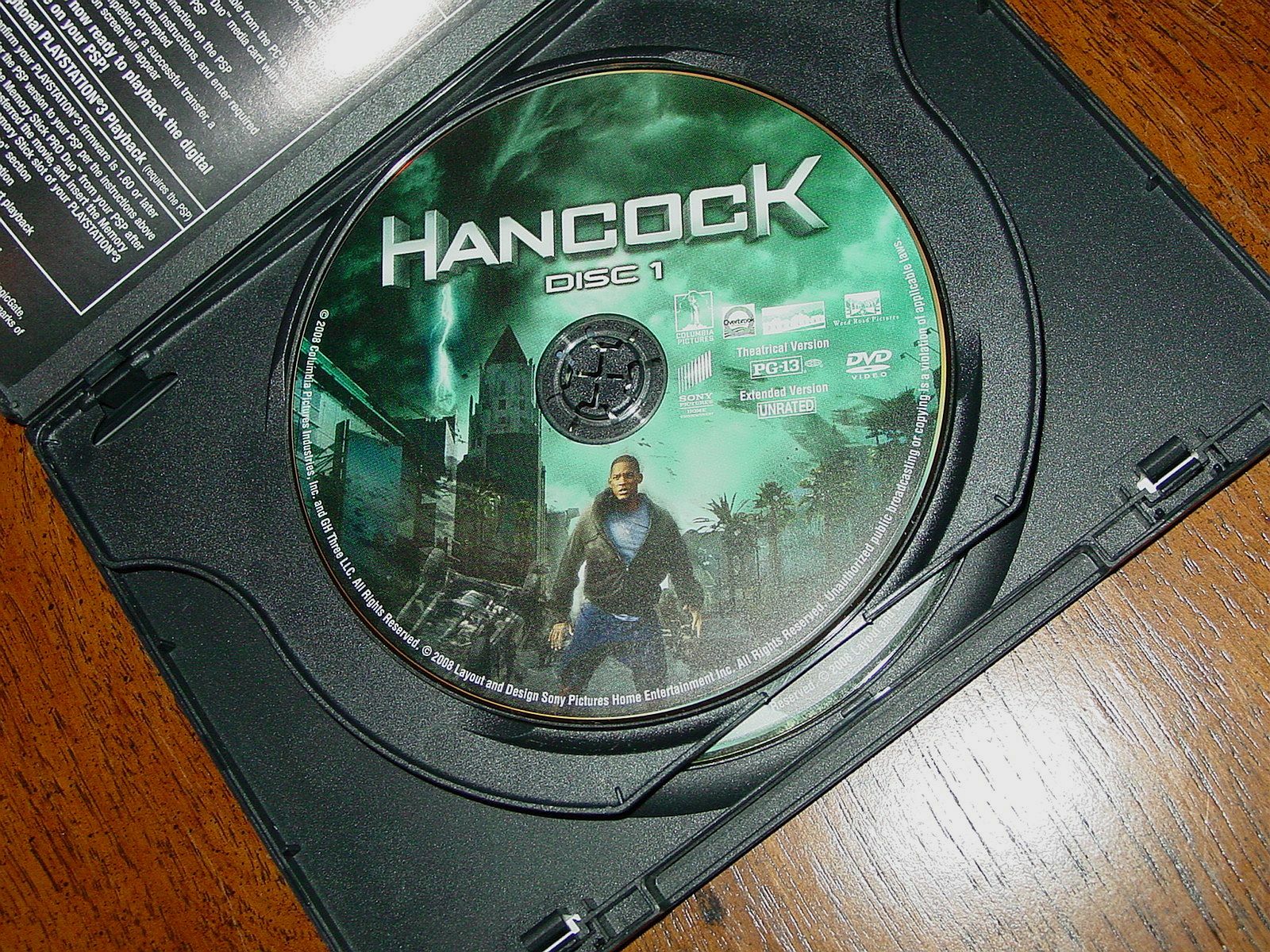 Hancock DVD 2008 2-Disc Set Will Smith As Drunken Super Hero Antics Set ...