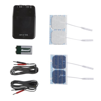Drive Medical AGF-3E Dual Channel TENS Unit Portable Pain Relief Kit 9V ...