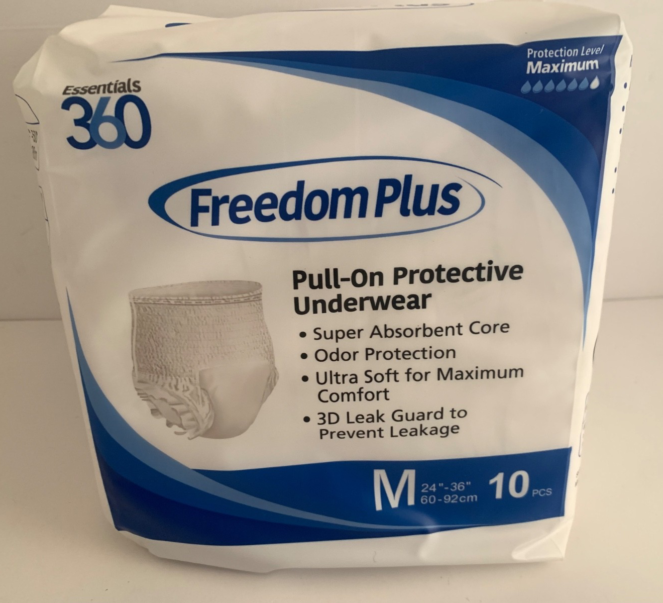 Case of 50 - Essential 360 Freedom Plus Pull-On Protective Underwear M ...