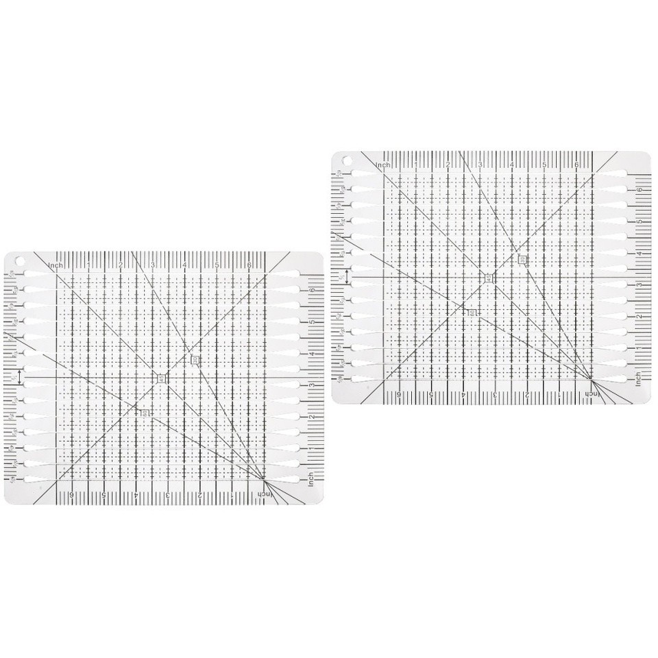 2 PCS Hem Ruler for Sewing Slotted Quilting Rulers Templates Supplies ...