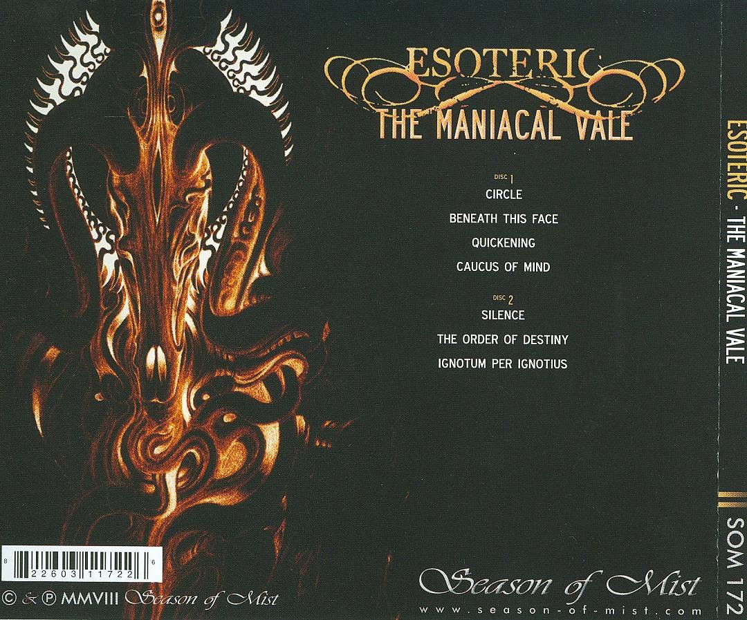 ESOTERIC (UK METAL) - THE MANIACAL VALE NEW CD 822603117226 | eBay UK