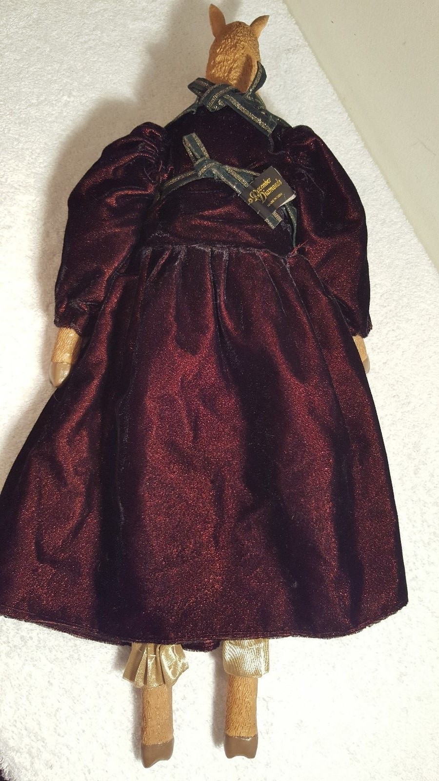 VTG RARE December Diamonds 24" Resin Mr & Miss Poseable Reindeer Dolls ...