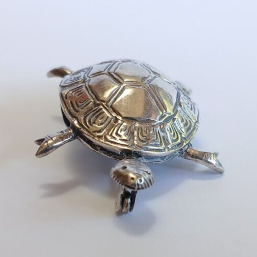 VINTAGE DIMENSIONAL STERLING SILVER TURTLE BROOCH PIN | eBay