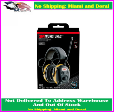 3M WorkTunes Hearing Protection Ear Muffs Headphones with AM/FM Digital ...