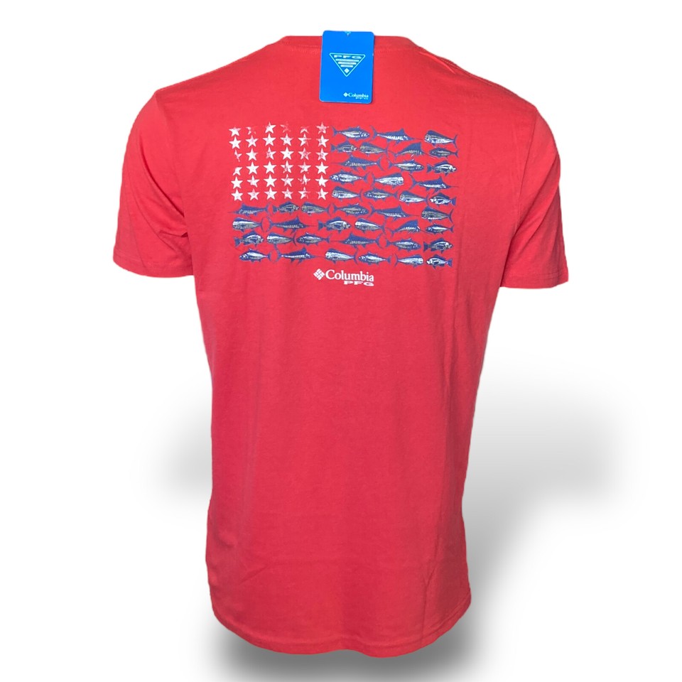 Columbia PFG Performance Fishing Gear USA Fish Logo T Shirt S M L XL ...