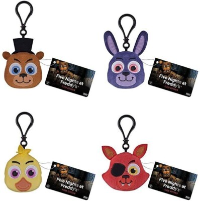 3x Five Night at Freddy's Funko Mini Head plush keychains CHICA, FOXY ...