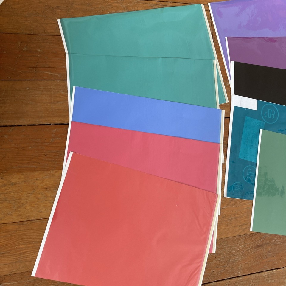 Pantone Omnichrom sheets, 1990, colors transfer to photocopy image w ...