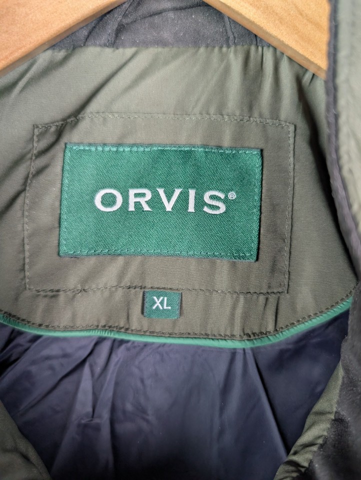 ORVIS Quilted Green Vest Jacket Sz XL Full Zip Insulated Men's | eBay UK