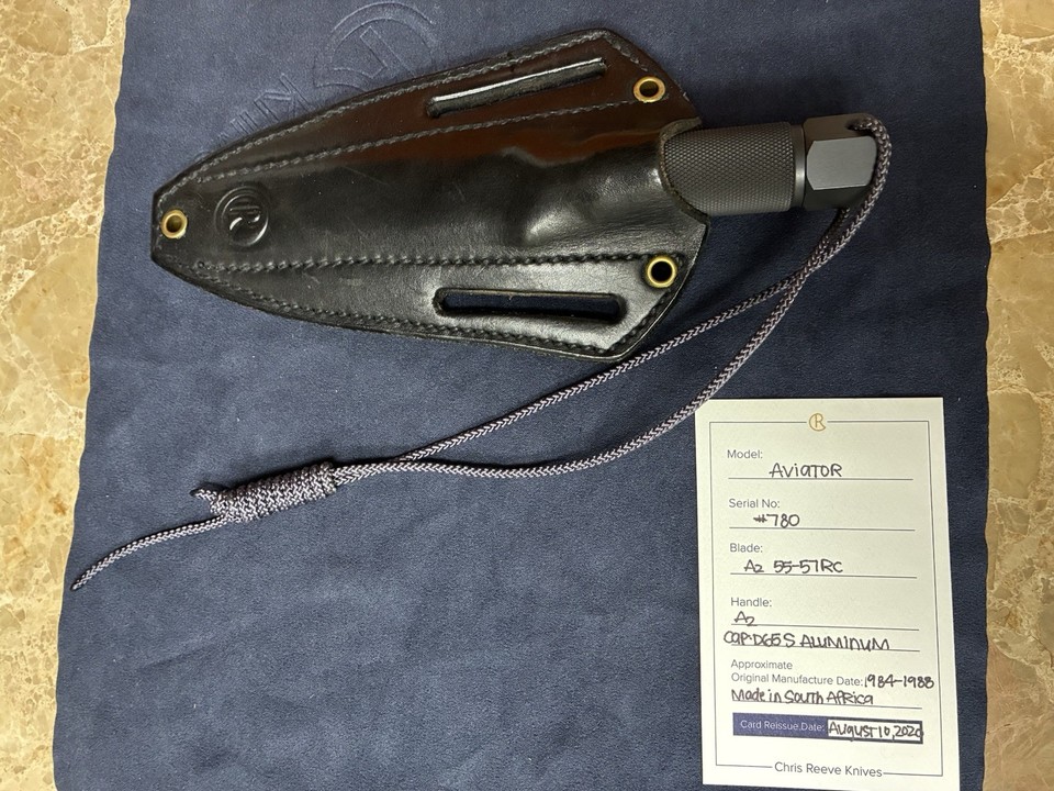 Chris Reeve One Piece Knife Aviator Made In South Africa Numbered 780 ...