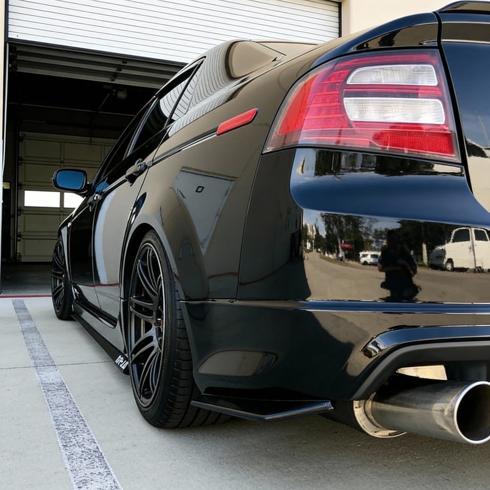 Carbon Style Pattern Rear Bumper Diffuser Splitter Spats For Acura TL ...