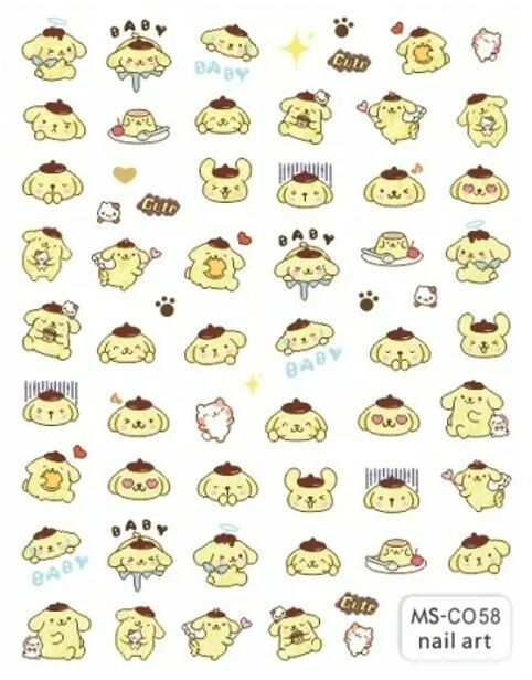 ️ Pompompurin Japanese Cartoon - Self Adhesive Nail Stickers ️ | eBay ...