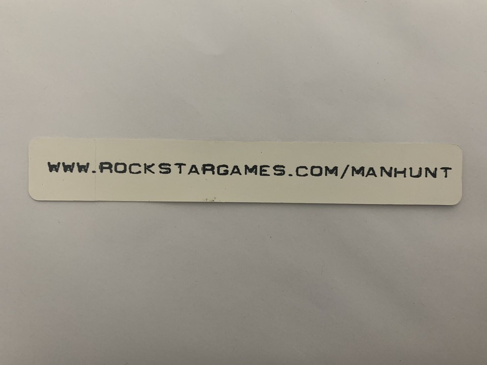 Rare Rockstar Games Staff Press Issued Manhunt Sticker Promo GTA PS2 ...
