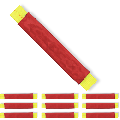 10 Pack 24" Sliding Sleeve Webbing Web Protector for 2" Ratchet Tie ...